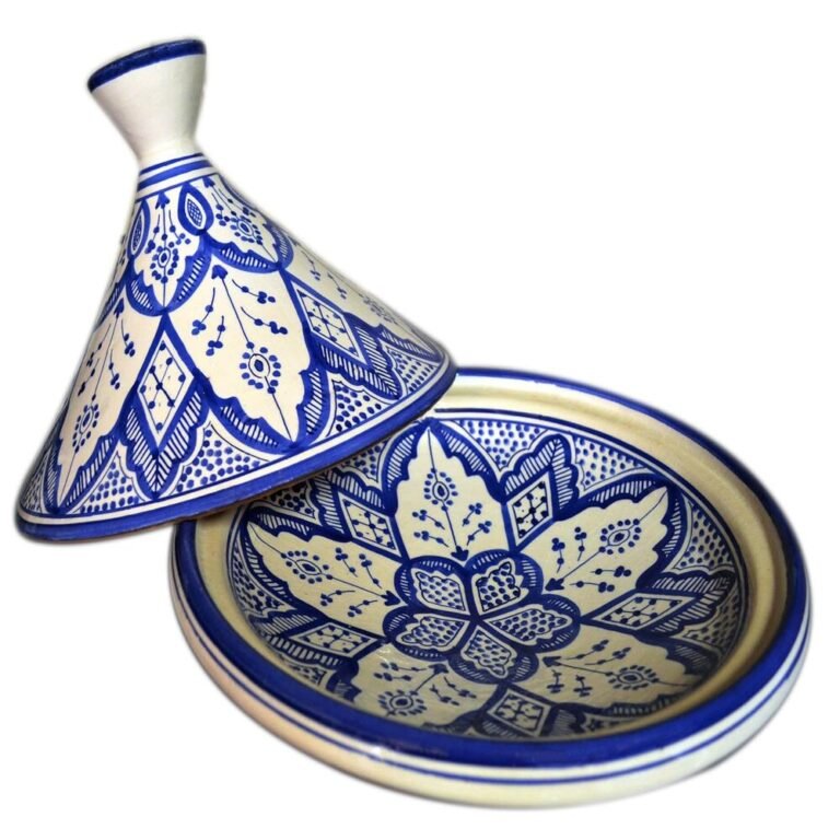 12″ Serving Moroccan Round Tagine Ceramic Exquisite With Lid