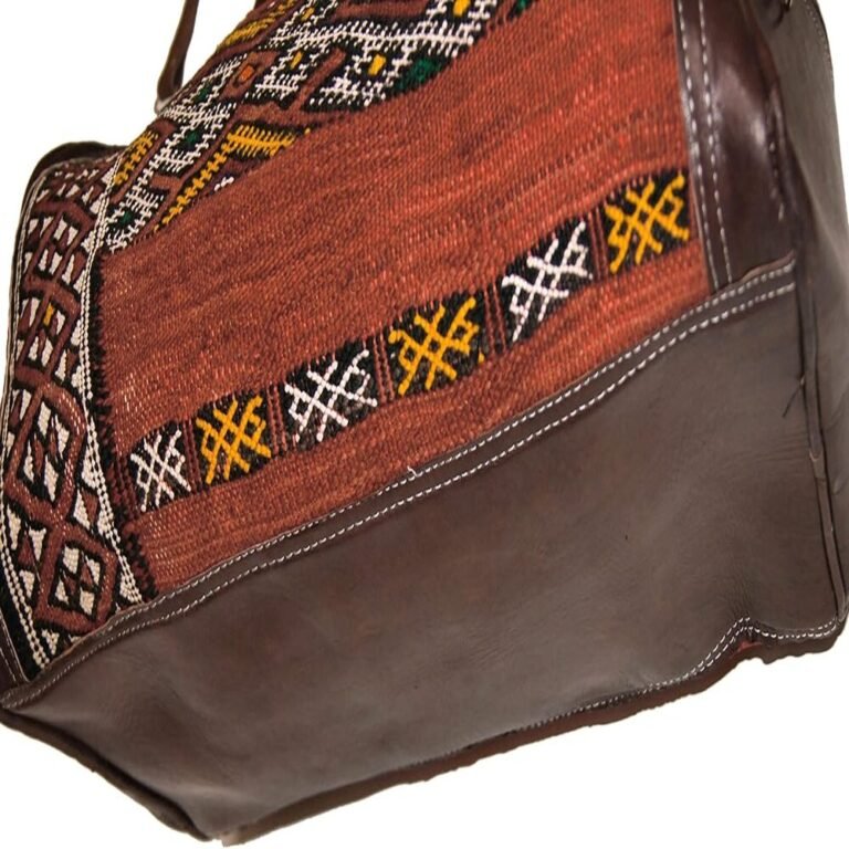 Moroccan Large Luggage Handmade Leather Duffle Bag – Unisex