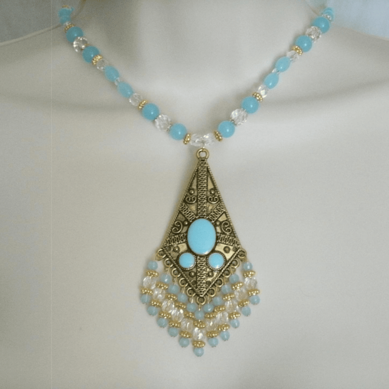 Handmade Moroccan Necklace – Bohemian Gold-Plated Jewelry